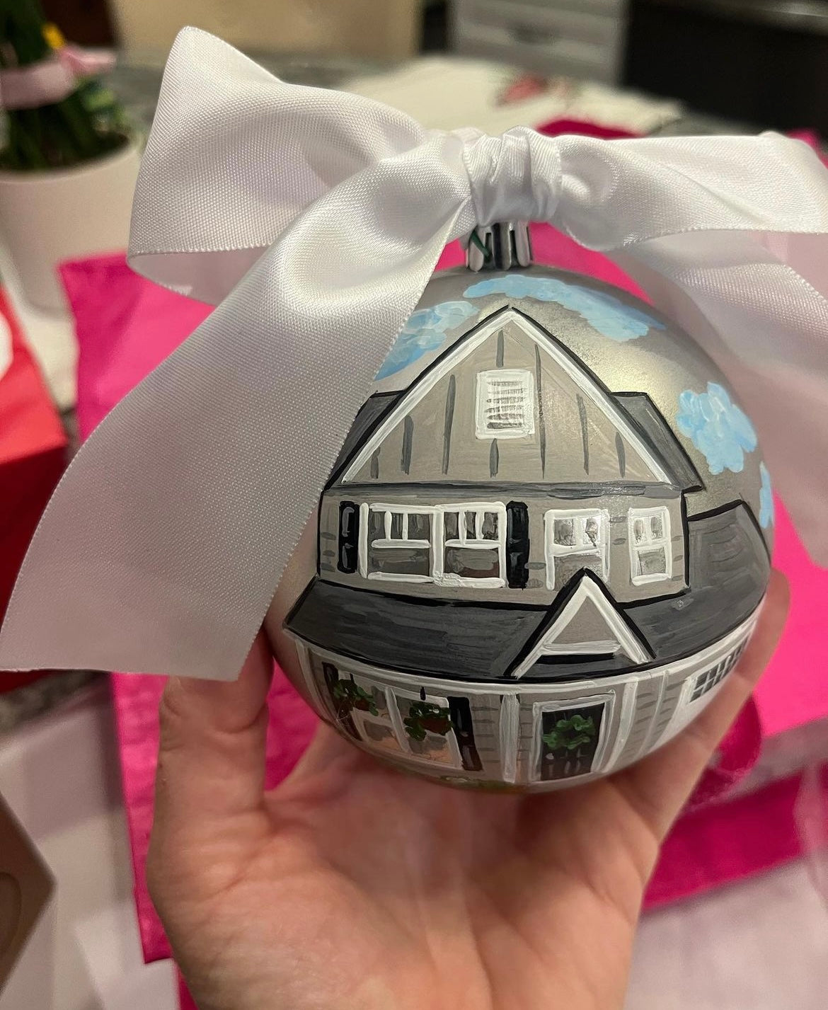 Large Shatter Proof House Ornament – Cara Leverette Art